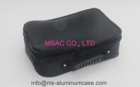 China Black Makeup Organizer Bag Light Weight , Carrying Tools Travel Cosmetic Bags for sale