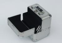 China Silver Aluminium Beauty Case Velvet Lining 220 * 200 * 260mm Wear Resistant for sale