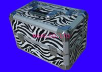 China Zebra Aluminum Cosmetic Cases,Professional Aluminum Cosmetic Train Case for sale