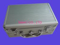 China Durable Aluminum Makeup Case , Aluminum Cosmetic Train Case 90 Degree Open for sale