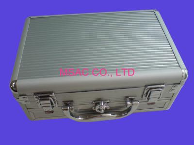 China Durable Aluminum Makeup Case , Aluminum Cosmetic Train Case 90 Degree Open for sale