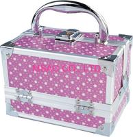 China Fashion Portable Aluminium Cosmetic Case Elegant Outside Surface Wear Resistant for sale