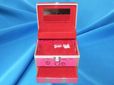 China Multi - Purpose Aluminium Cosmetic Case Red Lining Inside L 220 X W 150 X H 180mm for sale