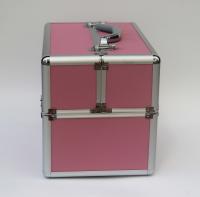 China ABS Aluminium Cosmetic Case Box Velvet Lining Size L 260 X W 220 X H 240mm for sale