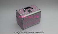 China Big Space Aluminium Lockable Vanity Case , Makeup Travel Box Wear Resistant for sale