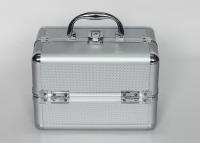 China Small Silver Aluminium Cosmetic Case 250 x 170 x 170mm Inside Trays for sale