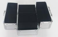 China Small Silver Aluminium Cosmetic Case 250 x 170 x 170mm Inside Trays for sale
