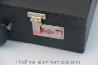 China Black Aluminum Laptop Case , Custom Aluminum Carrying Case 90 Degree Open for sale