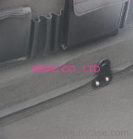 China Black Aluminum Laptop Case , Custom Aluminum Carrying Case 90 Degree Open for sale