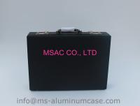 China Black Aluminum Laptop Case , Custom Aluminum Carrying Case 90 Degree Open for sale