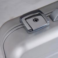 China Lockable Silver Aluminum Attache Case Fabric Lining 410 X 300 X 88mm for sale