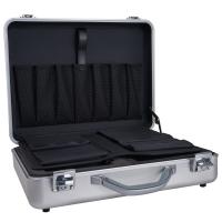 China Custom Silver Attache Case , Moistureproof Aluminium Laptop Briefcase for sale
