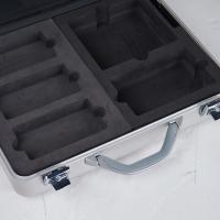 China Custom Silver Attache Case , Moistureproof Aluminium Laptop Briefcase for sale