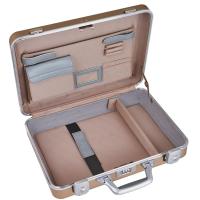China Molded Alloy Aluminum Notebook Carrying Case Golden One Lock For Security for sale