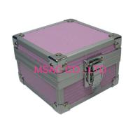 China Durable Aluminum Watch Case Customized MS-WT-09 4MM MDF With Pink ABS Panel for sale