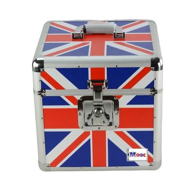China Custom LP 100 12'' Aluminum DVD/CD Storage Case Aluminum Media Vinyl Storage Case for sale