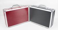 China 42 Watches Aluminum Storage Travel Watch Display Case Red PU Leather Aluminum Watch Briefcase for sale