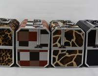 China PU Leather Aluminum Cosmetic Case Two Locks And One Handle Size 300 * 220 * 245mm for sale