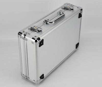 China Diamond ABS Panel Silver Aluminum Tool Storage Case L350 X W250 X H150mm for sale