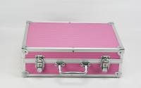 China Custom Pink Aluminum Hard Carrying Case For Electronic Cable Tools Size 360 * 240 * 100mm for sale