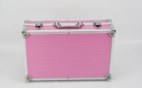 China Custom Pink Aluminum Hard Carrying Case For Electronic Cable Tools Size 360 * 240 * 100mm for sale