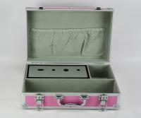 China Custom Pink Aluminum Hard Carrying Case For Electronic Cable Tools Size 360 * 240 * 100mm for sale