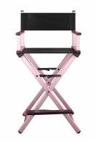 China Aluminum Professional Makeup Chair For Salon Light Weight Pink Color for sale