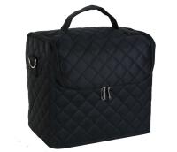 China Professional Beauty Bag With Zipper Makeup Train Case With Shoulder Strap for sale