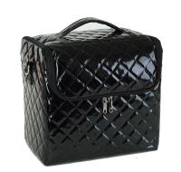 China Professional Beauty Bag With Zipper Makeup Train Case With Shoulder Strap for sale
