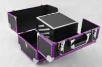 China Purple Aluminum Anodize Cosmetic Case Protable Make Up Box for sale
