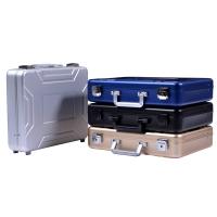 China MS-M-05 Anodized Blue Aluminum Suitcase Briefcase For Sale Aluminum Model Case for sale