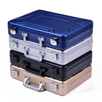 China MS-M-05 Anodized Blue Aluminum Suitcase Briefcase For Sale Aluminum Model Case for sale