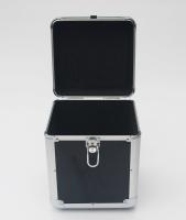 China LPS Black 7'' LP 50 Aluminum Vinyl Carry Cases Vinyl Records Aluminum Storage Case for sale