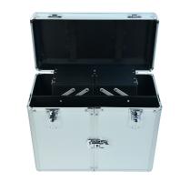 China Silver Aluminum Hairdresser Trolley Case Aluminum Grooming Case With Trolly In Silver for sale