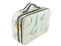 China Large Marble Print Beauty Bags Cosmetic Cases With Size  L400*W290*H140mm Makeup Tool Bag for sale