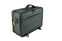 China PU Beauty Case With Zipper Black Leather Makeup Bag Waterproof Cosmetic Bag For Artists for sale