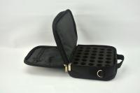 China Small Fabric Beauty Bag For Carrying Essential Oil Fabric Cosmetic Case With Foam To 42 Slots for sale