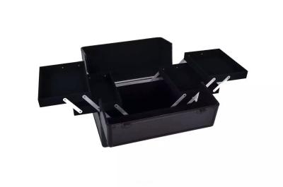 China Multiple Colour Makeup Train Case Plastic Handle Beauty Case Four Trays For Women for sale