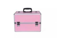 China Multiple Colour Makeup Train Case Plastic Handle Beauty Case Four Trays For Women for sale