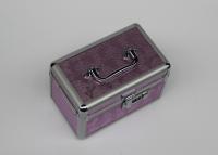 China Small Aluminum Beauty Nail Case Pink ABS Cosmetic Box With Mirror for sale