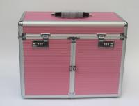 China Pink Aluminum Hairdresser Case Large Aluminum Grooming Cases for sale