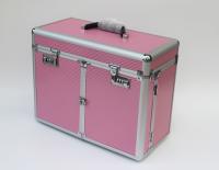 China Pink Aluminum Hairdresser Case Large Aluminum Grooming Cases for sale