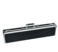 China Long Aluminum Snooker Case Black Pool Case For Cue Wave Foam Glued Aluminum Cue Case for sale