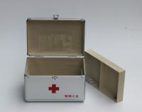 China ABS First Aid Case With Removable Tray For Medicines Small Aluminum Doctor Carry Medicine Box Silver for sale
