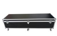 China Large Aluminum Flight Case Black Instrument Carry Case With Six Wheels For Equipment for sale