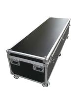 China Large Aluminum Flight Case Black Instrument Carry Case With Six Wheels For Equipment for sale
