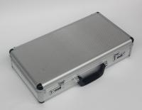 China Middle Size Aluminum Gun Case Silver Aluminum Diamond Handgun Box for sale