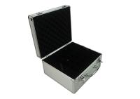 China Light Weight Portable Watch Case Aluminum Watch Carry Box Silver Removable Trays for sale