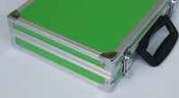 China Green Alu Tool Boxes Carrying ToolCcase Fireproof Storage Tools With Foam Lining Interior for sale
