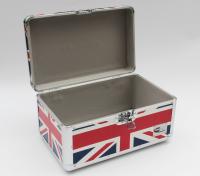 China LP 7'' Aluminum Union Flag Carry Case DVD Storage Box for sale